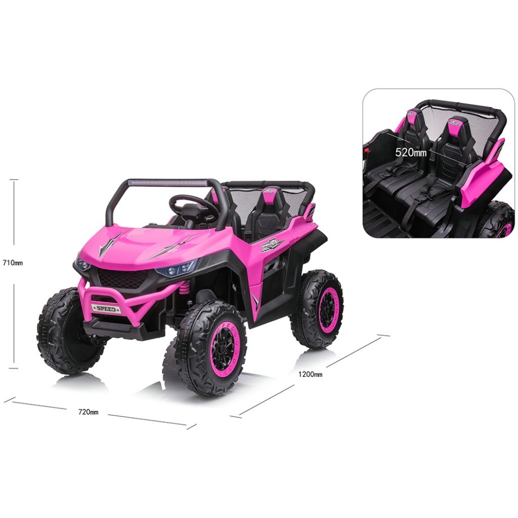 24V Buggy Rambler Electric Kids Ride On Car 4X4 - Pink